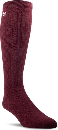 Ariat Womens Countryside Tall Socks in Tawny Port, Size OS, by Ariat