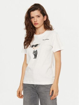 Karl Lagerfeld T-Shirt A1W17130 Wei&szlig; Regular Fit