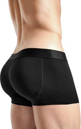 ROunderbum Mens Padded Underwear Trunks with Removable Butt Enhancing Pads - Black, Small - Padded Tech, Body Shaping, Invisible Under Clothing, More Volume Inst