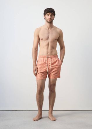 Mango Maillot de bain effet seersucker saumon - Homme - XL - MANGO MAN