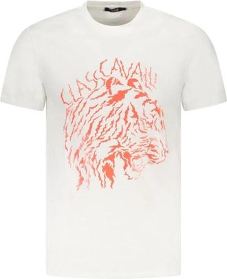 Cavalli Wei&szlig;es Grafik-T-Shirt f&uuml;r M&auml;nner - - Tops - Herren - Wei&szlig; - M