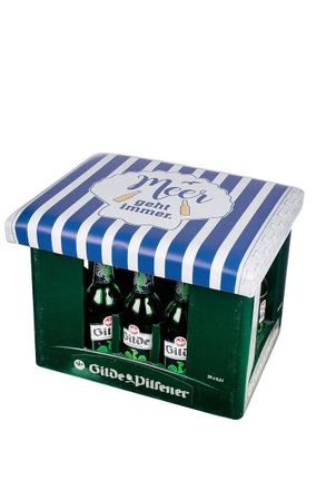 Gilde 1 Sitzpolster für Getränkekisten, Meer geht Immer 44x33x5cm, ohne Getränkekiste