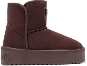 D.Franklin Nordic V.2 Bomb Bottes dhiver pour femme avec intérieur en fourrure, Marron 47, 39 EU