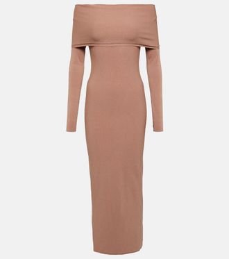 Alaia Alaïa Off-Shoulder-Midikleid aus Jersey