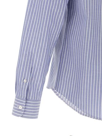Valentino Garavani Striped Cotton Shirt - Blue