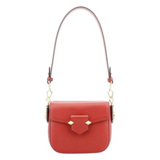 Pourchet Femme, Sacs, Rouge, Taille: ONE Size Petit trotteur rouge vif - en cuir