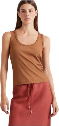 Marella Femme, Tops, Brun, Taille: 40 FR Hauts sans manches