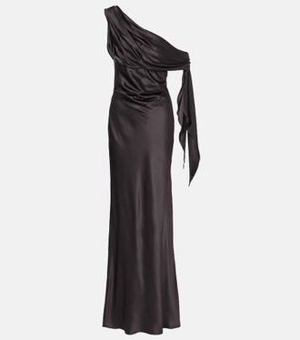 The Sei Robe longue en satin de soie asym&eacute;trique