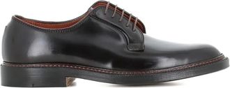 Alden horse leather derby shoes - Rot