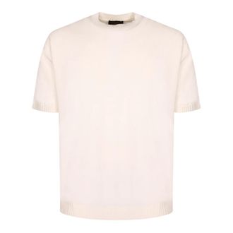 Dell'Oglio Gerippte Rundhals-Strickware - - Knitwear - Herren - Beige - M
