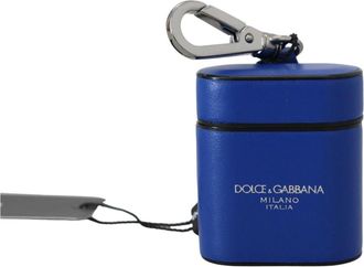 Dolce & Gabbana Luxuri&ouml;ses Leder Airpods H&uuml;lle - - Accessories - unisex - Blau - ONE SIZE