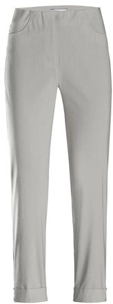 Stehmann IGOR-680 14060-951, sportive Damenhose mit aufgesetzten Taschen und Aufschlag, 6/8 Länge, Größe 42, Farbe Silber