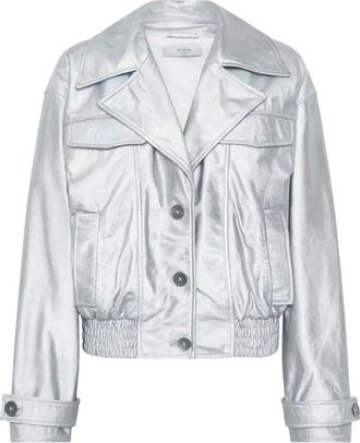 One Teaspoon surchemise en cuir à poche poitrine - Argent