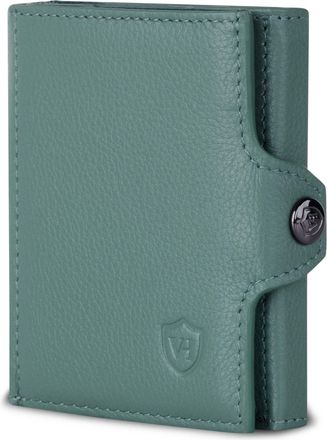 Von Heesen Slim Wallet mit RFID Schutz - Geldb&ouml;rse Herren klein - Mini Geldbeutel Damen Portmonee - Kartenetui Echtleder Karten Portemonnaie - Leder Kreditkarten