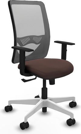 Piqueras y Crespo Neigbarer Schreibtischstuhl Zulema mit 1D-Armlehnen, h&ouml;henverstellbare Lendenwirbelst&uuml;tze, ausgestattet mit 3 Positionen und Schneideschaum, Grau/Dunk