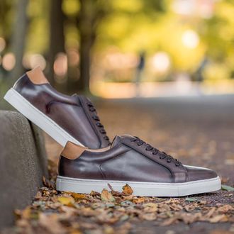 Bexley Inglewood - Sneaker homme chocolat patin&eacute;