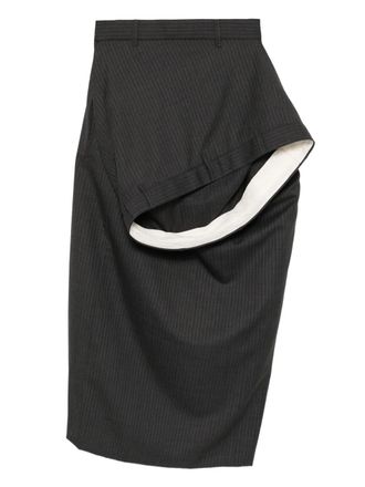 Moohong Dekonstruierter Wollrock - Grau