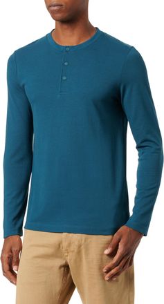 s.Oliver Herren 2139660 T-Shirt Langarm, 6904 Petrol, XXL