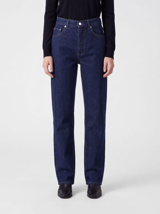 Anine Bing Jean Kate coupe droite taille mi-haute en denim