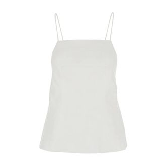 Semicouture Femme, Tops, Blanc, Taille: 34 FR Haut sans Manches &agrave; Encolure Carr&eacute;e