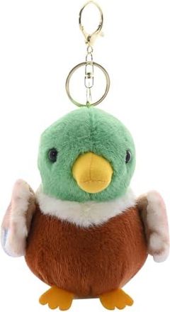 Generic Porte-cl&eacute;s en peluche, pendentif en forme de canard colvert - Accessoires de cl&eacute;s de voiture portables, 10,9 cm, breloque pour sac &agrave; dos et portefeuil