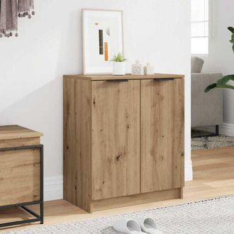 vidaXL Schuhschrank Artisan-Eiche 59x35x70 cm Holzwerkstoff - Vidaxl