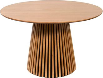 Vente-Unique Runder Esstisch f&uuml;r 4 Personen - Eichenfurnier - Natur - CARMIZA