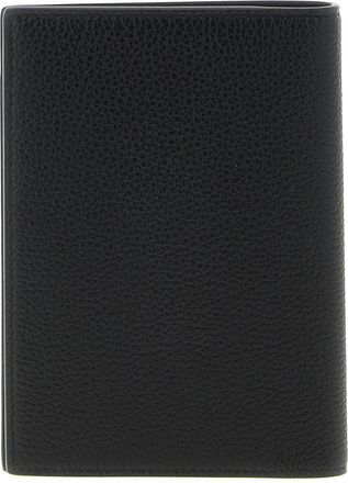 Tom Ford Hammered Leather Passport Holder - Black