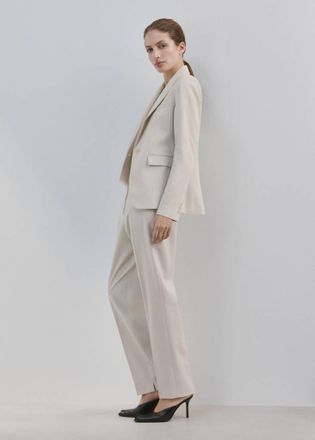 Mango Pantalon droit costume gris clair/pastel - Femme - 32 - MANGO