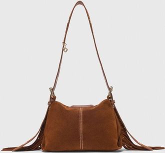 Maje Tasche Miss M Mini, Stepp-wildleder - Hellbraun - Maje