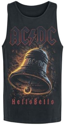 AC/DC Hells Bells Homme D&eacute;bardeur Noir L 100% Coton Regular/Coupe Standard
