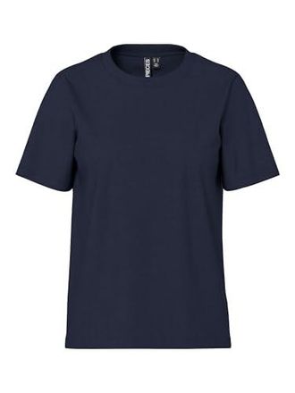 Pieces Pcria SS Solid Tee Noos BC T-Shirt pour Femme, Sky Captain, XS