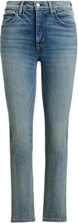 Ralph Lauren Femme, Jeans, Bleu, Taille: 34 FR Jean &Eacute;troit en Denim Stretch Taille Haute et Longueur Cheville