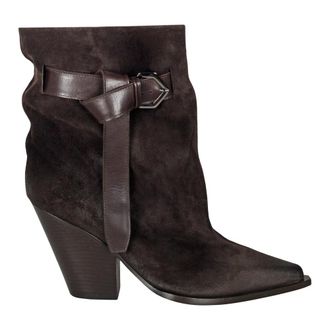 Elena Iachi Wildleder Stiefelette mit Vintage-Details - - Shoes - Damen - Braun - 37 EU
