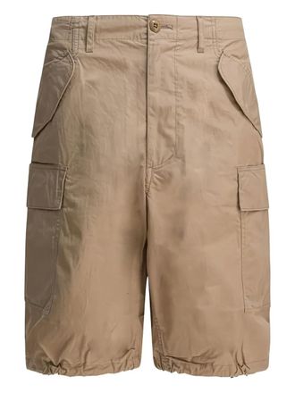 Beams Plus short en coton à poches cargo - Marron
