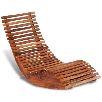 vidaXL Vidaxl - Chaise longue basculante Bois dacacia