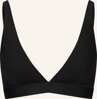 erlich textil Erlich Textil Casual Cotton B&uuml;gelloser Plunge Bh Mittlerer Halt Aus Bio-Baumwolle - Verstellbare Tr&auml;ger schwarz