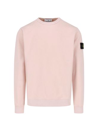 Stone Island Pink Cotton Sweatshirt Compass