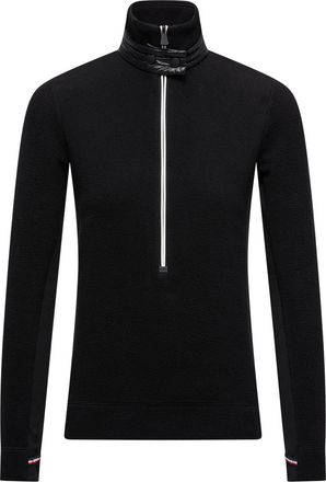 Moncler Moncler Pull &Agrave; Col Roul&eacute; Semi-zipp&eacute;, Femme, Noir, Taille: M
