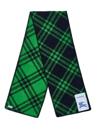 Burberry &eacute;charpe en laine - Vert