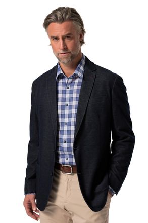 Boston Park Herren gro&szlig;e Gr&ouml;&szlig;en &Uuml;bergr&ouml;&szlig;en Menswear L-8XL Jersey-Sakko, Business, Jeansoptik, 3 Taschen, bis 72 Navy blau 70 836759130-70