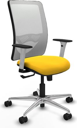 Piqueras y Crespo 8-Stunden-Schreibtischstuhl Zulema mit wei&szlig;en und schwarzen Armlehnen, h&ouml;henverstellbare Lendenwirbelst&uuml;tze, ausgestattet mit 3 Positionen und Schneid