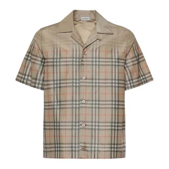 Burberry Homme, Chemises, Beige, Taille: L Short Sleeve Chemises