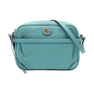 Gucci Pre-owned Embossed Leather Camera Bag - - Pre-owned - Damen - Blau - ONE SIZE