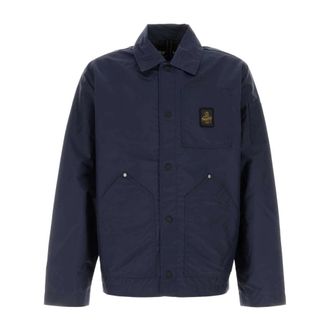 RefrigiWear Marineblaue Nylon Hart Jacke - - Jackets - Herren - Blau - M