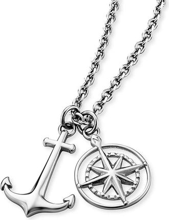 Save Brave | Ankerkette mit Anh&auml;ngern Anchorpolar - Farbe Silber - inkl. Schmuckverpackung