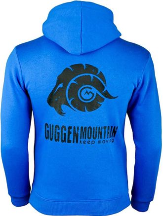 Guggen Mountain Herren Wandern Kapuzenpullover Fleece Hoodie Outdoor Mit Logo Blau
