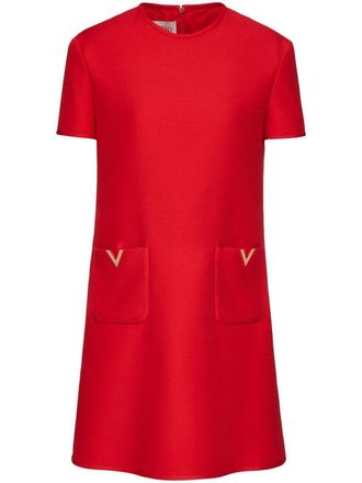 Valentino Garavani robe Crepe Couture - Rouge