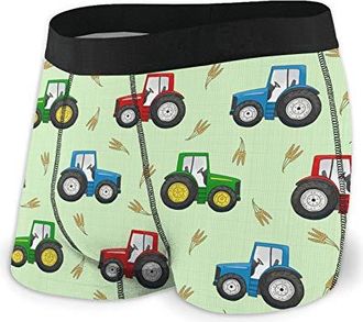 Generic Boxer Homme Gros Tracteurs Fitted Boxers Shorty Nouveaut&eacute; Cale&ccedil;on Respirante Cale&ccedil;on Boxers Homme pour Cadeau, Papa, Amant M