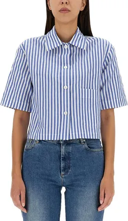 Margaret Howell Candy Stripe Shirt - Blue